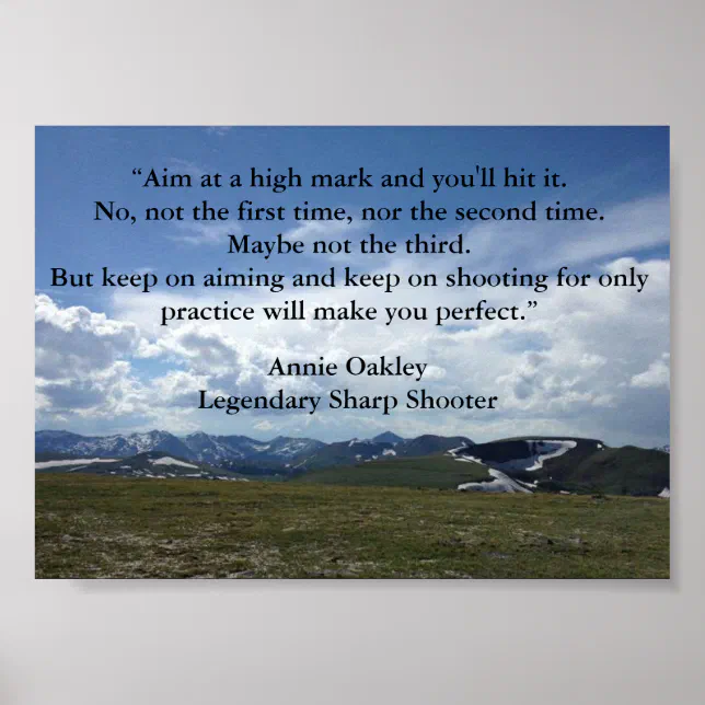 Annie Oakley Inspirational Quote Girl Power Poster Zazzle