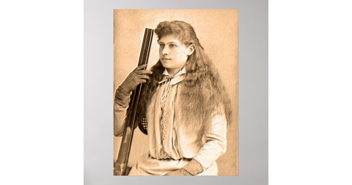 Annie Oakley Portrait Poster | Zazzle