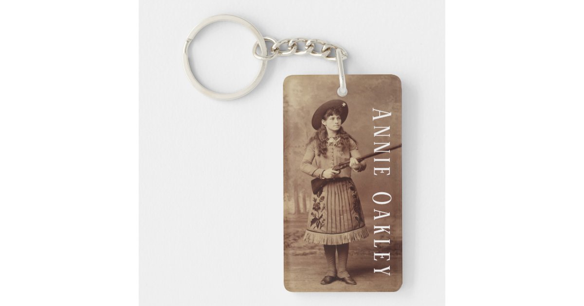 Annie Oakley Sharpshooter Acrylic Keychain | Zazzle