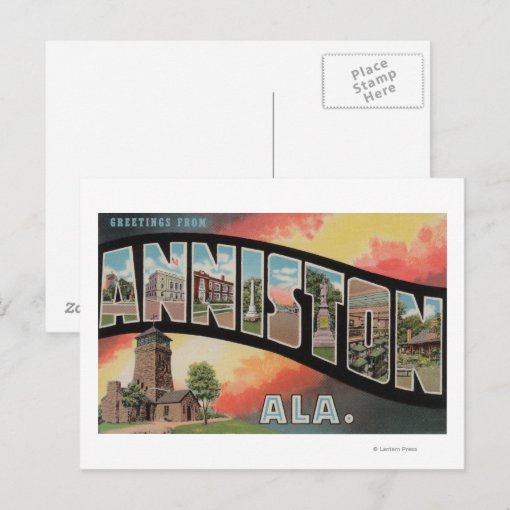 Anniston, Alabama - Large Letter Scenes Postcard | Zazzle