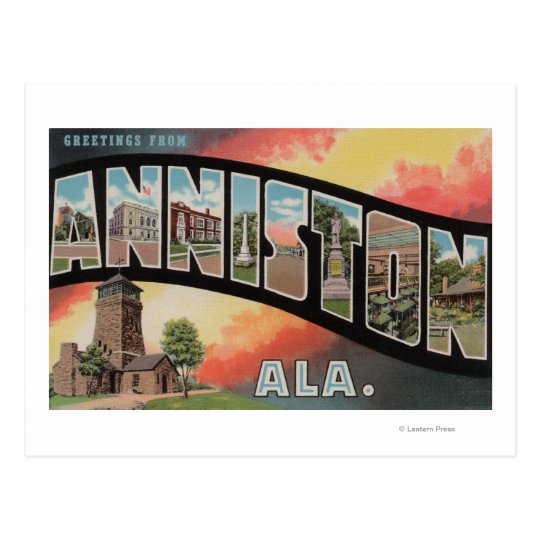 Anniston, Alabama - Large Letter Scenes Postcard | Zazzle.com