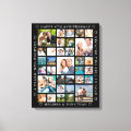 Anniversary 33 Photo Collage Custom Personalized Canvas Print | Zazzle