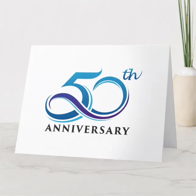 Anniversary 50th thank you card | Zazzle
