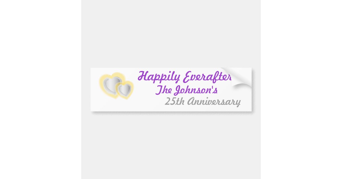 Anniversary Bumper Sticker... - Customized Bumper Sticker | Zazzle
