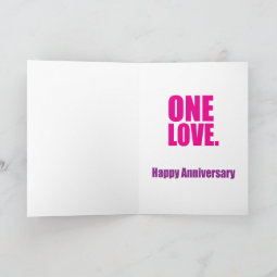 Anniversary Card - 365 Days - 1 Love | Zazzle