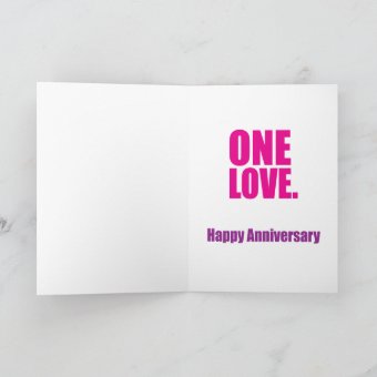 Anniversary Card - 365 Days - 1 Love | Zazzle
