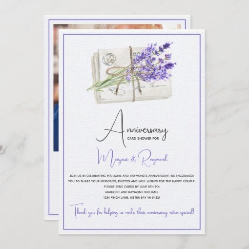 Anniversary Card Shower Invitation | Zazzle