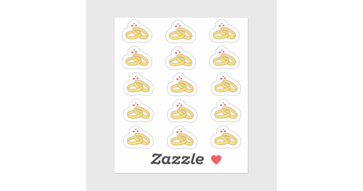 Anniversary Date Reminder Wedding Rings Planner Sticker | Zazzle