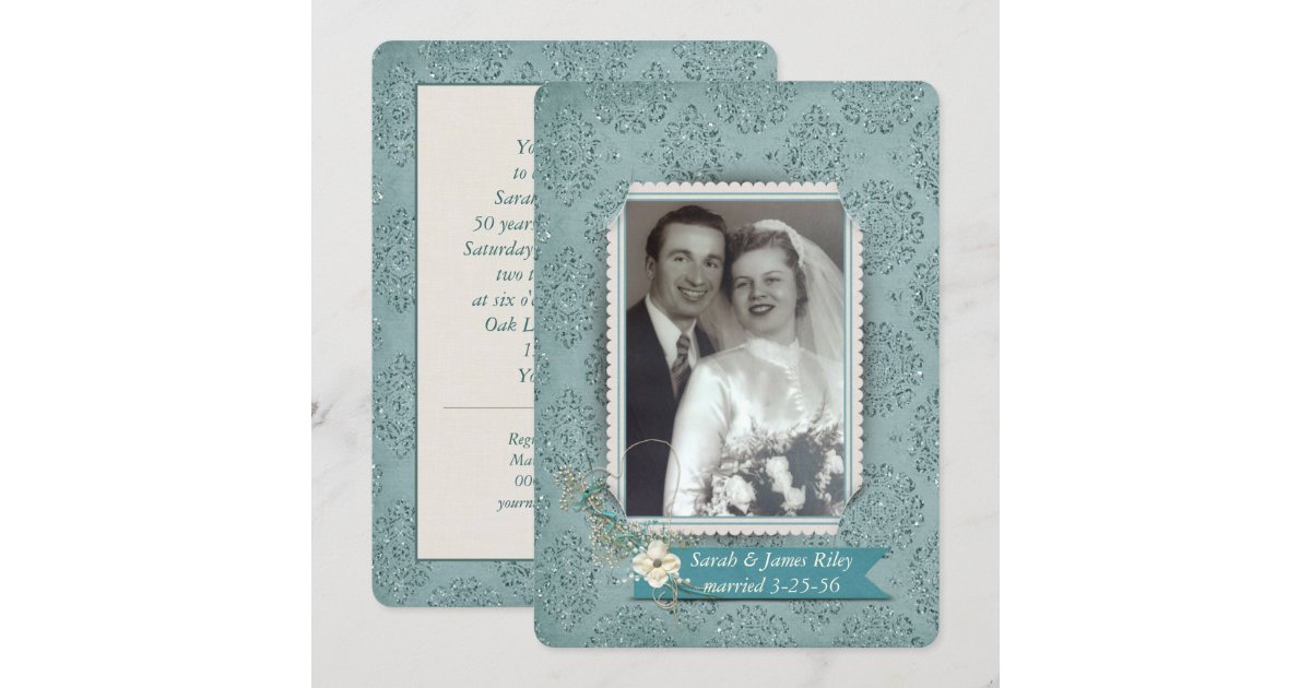 Anniversary Open House with photo Invitation | Zazzle