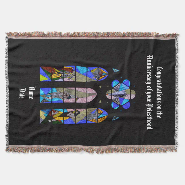 Anniversary Ordination Personalized Pastor Priest Throw Blanket | Zazzle