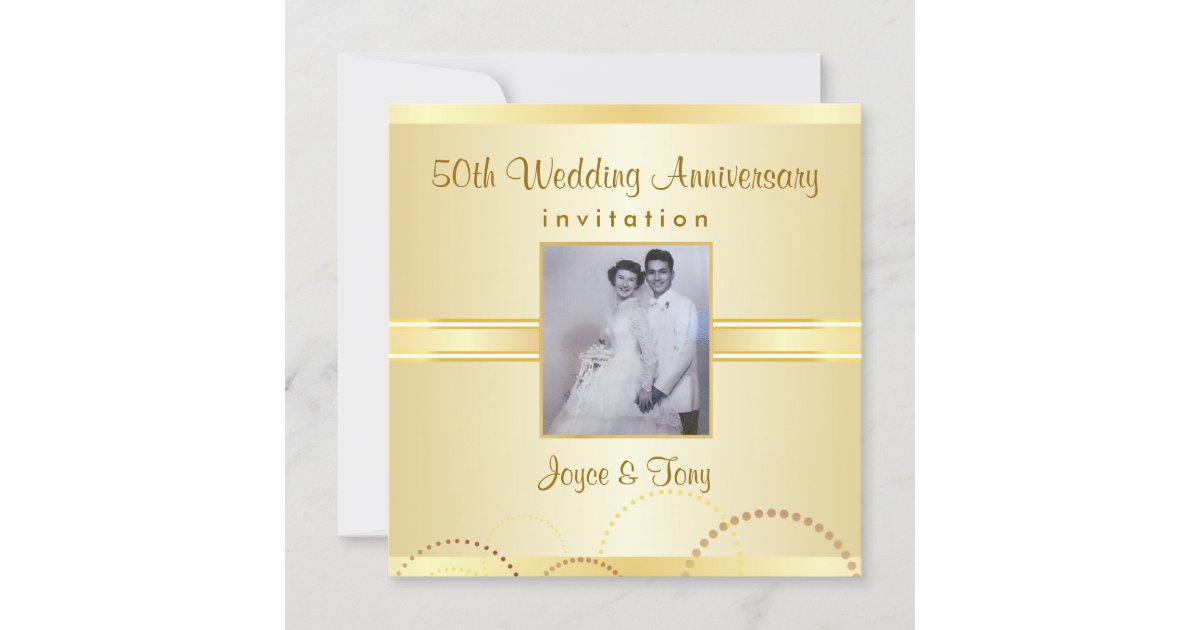 Anniversary Party - Custom Photo Invitations | Zazzle