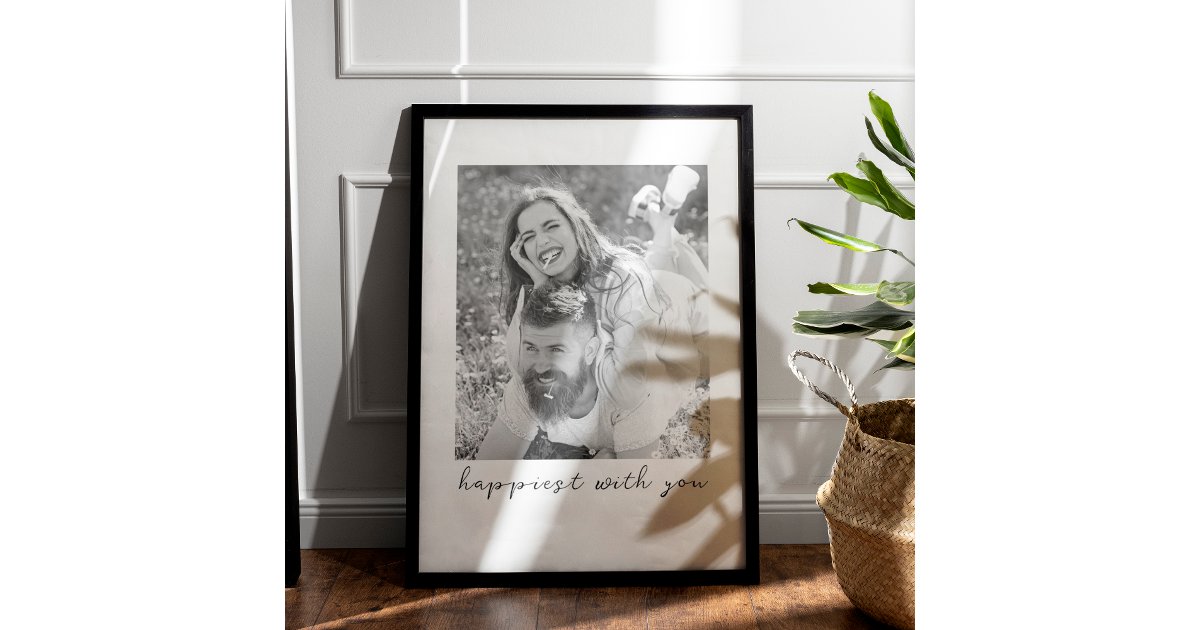 Anniversary Personalized Romantic Message Photo Poster | Zazzle
