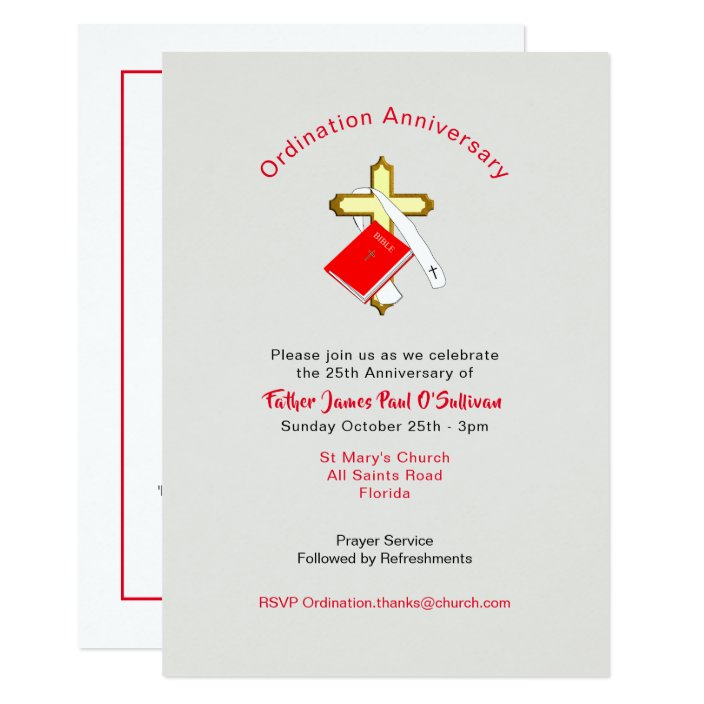 Anniversary Priest Ordination Celebrations Invitation | Zazzle.com