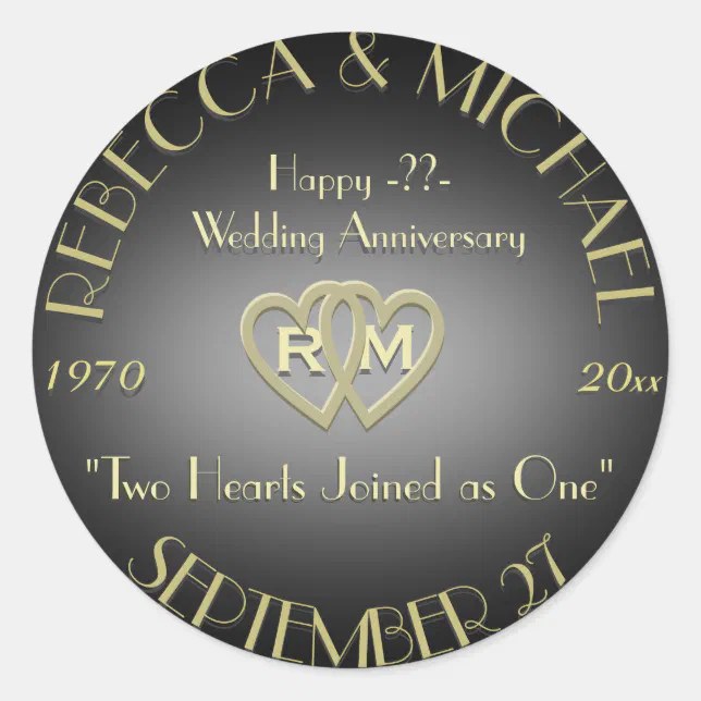Anniversary Sticker | Zazzle