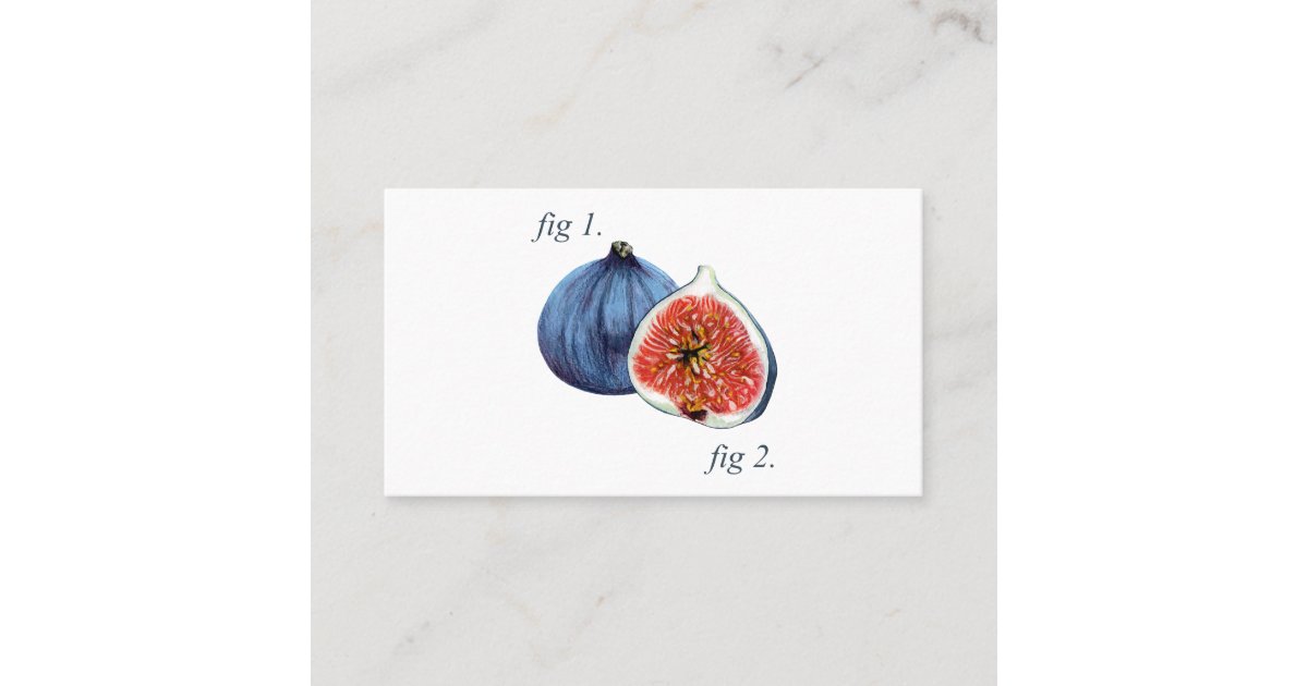 Annotated Figs diagram Business Card | Zazzle