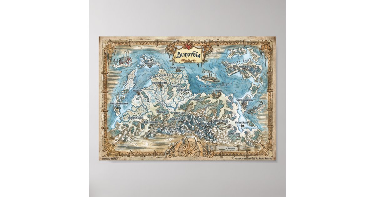Annotated map of Lamordia Poster | Zazzle