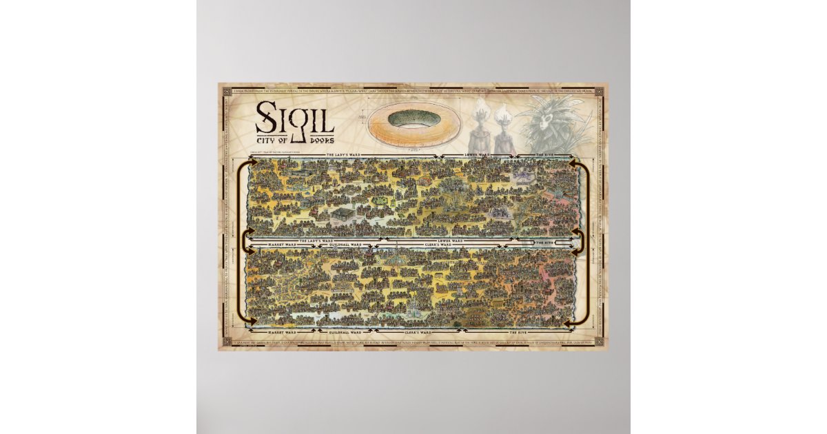 Annotated map of Sigil Poster | Zazzle