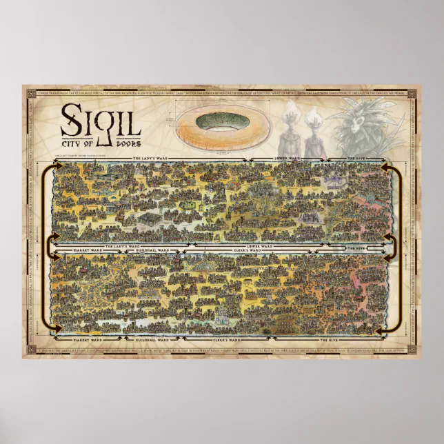Annotated map of Sigil Poster | Zazzle