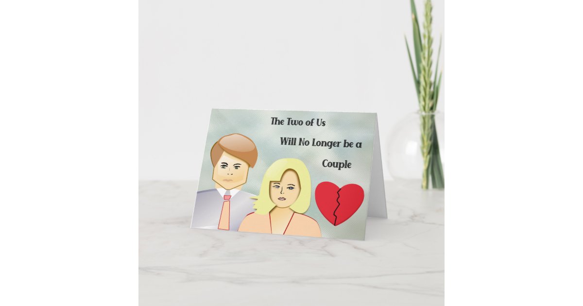 Announcing Divorce with Illustrated Couple Card | Zazzle