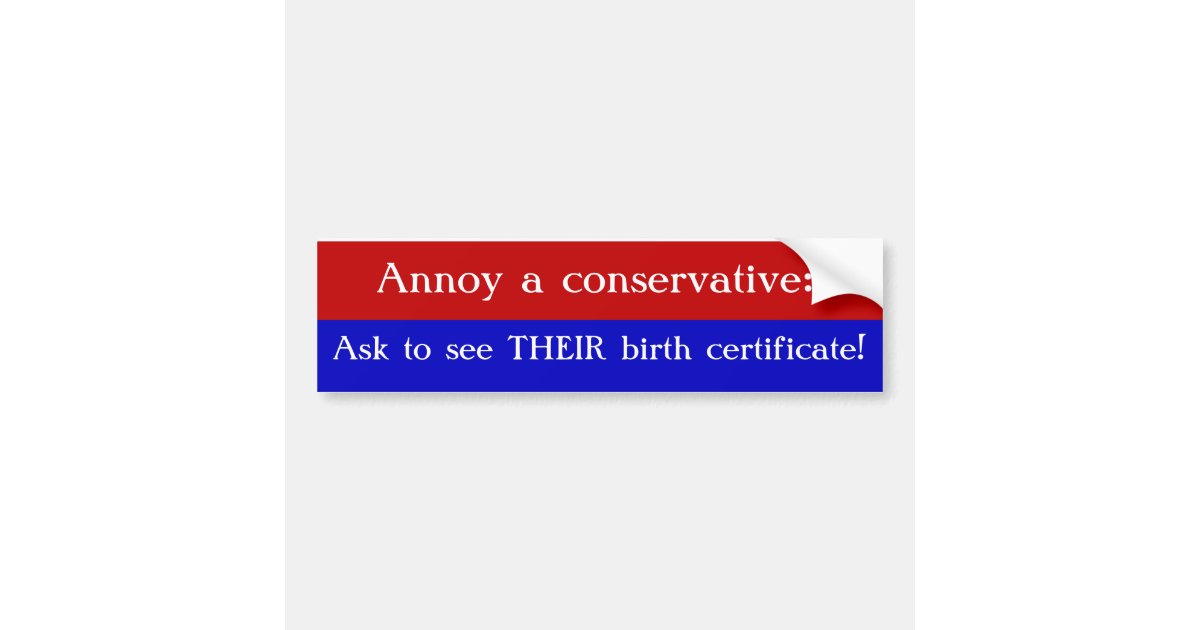 Annoy a Conservative Bumper Sticker | Zazzle