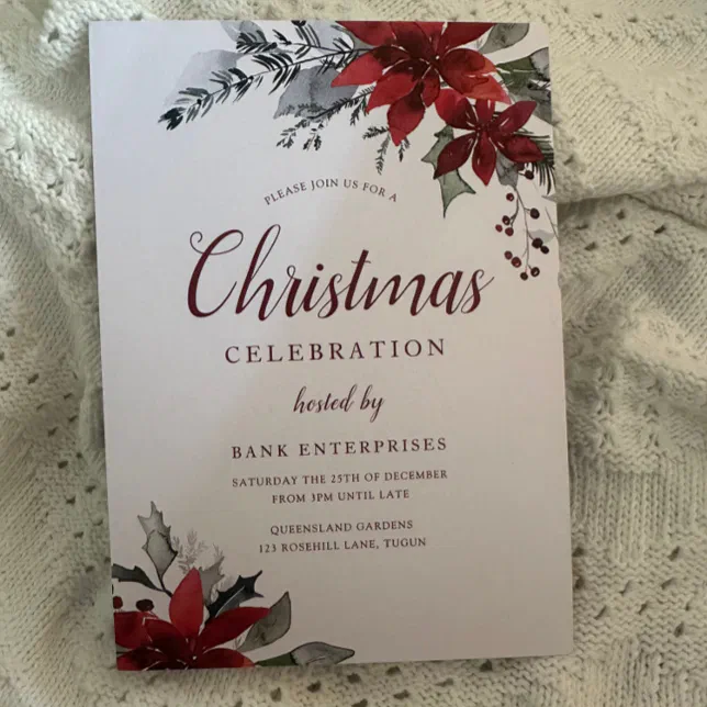 Annual Christmas Party Corporate Gala Event Invitation | Zazzle