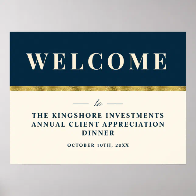 Annual Client Appreciation Dinner Welcome Sign | Zazzle