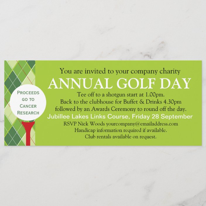 Annual Golf day corporate group event invitation | Zazzle.com