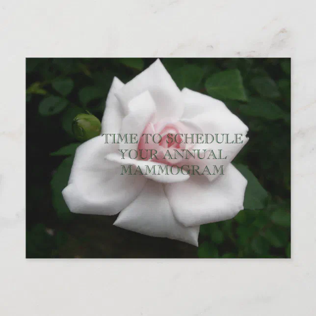 Annual Mammogram Postcard | Zazzle