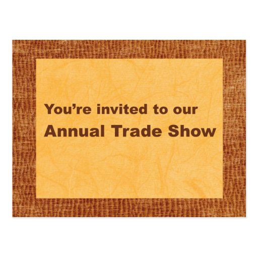 Annual Trade Show Postcard Invitation | Zazzle
