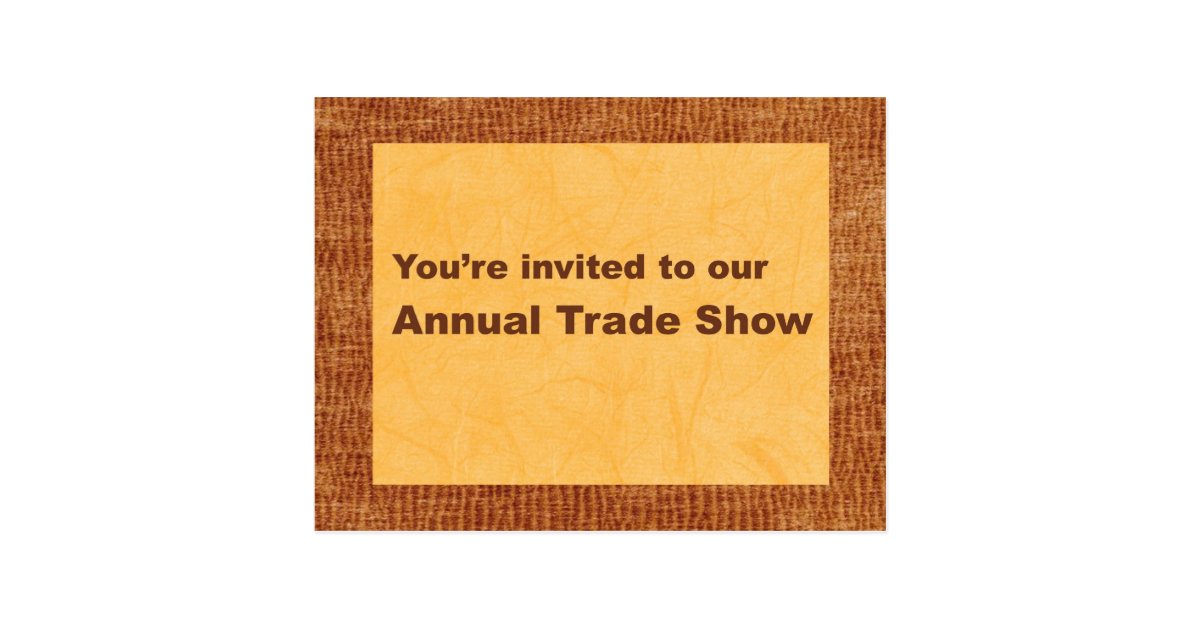 Annual Trade Show Postcard Invitation | Zazzle