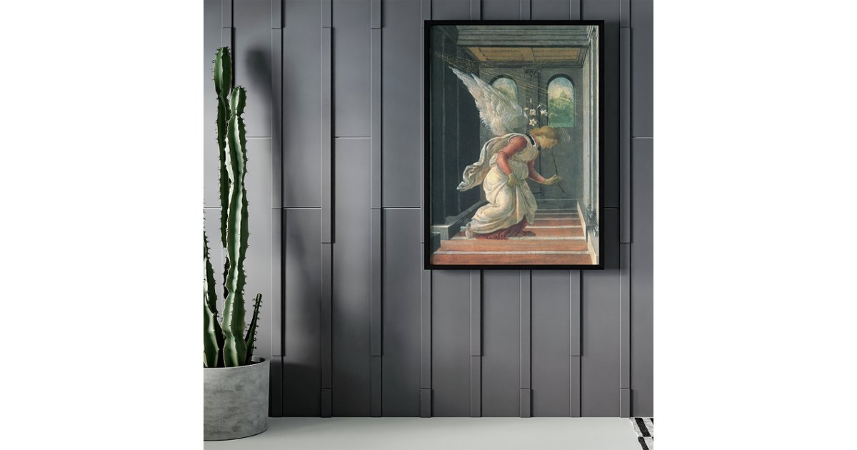 Annunciation (angel detail) by Sandro Botticelli Poster | Zazzle
