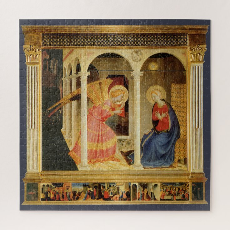 Annunciation by Fra Angelico, Renaissance Fine Art Jigsaw Puzzle | Zazzle