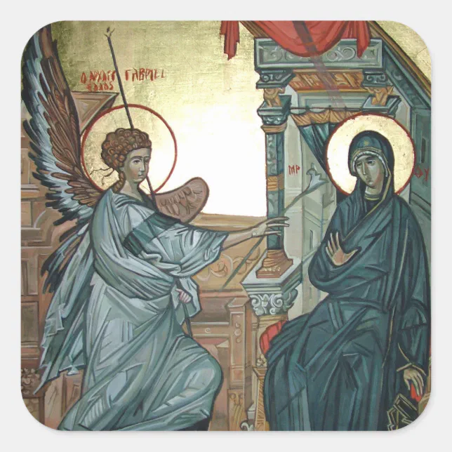 Annunciation Square Sticker | Zazzle
