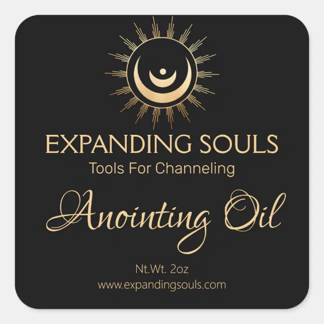 Anointing Oil Moon Labels | Zazzle