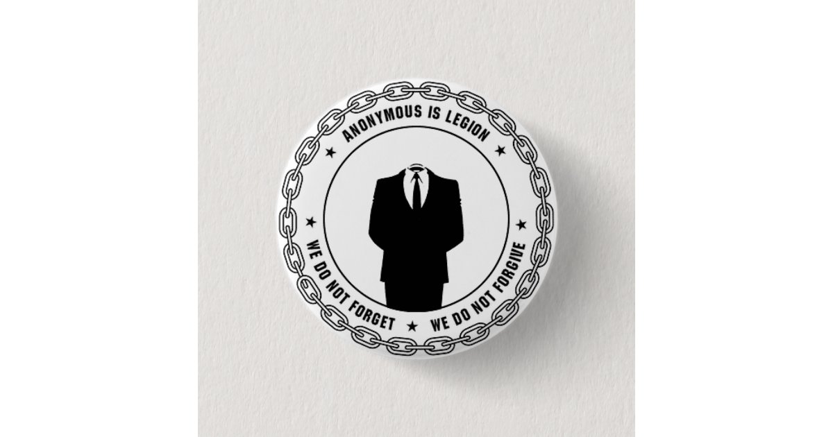 Anonymous Badge Pinback Button | Zazzle