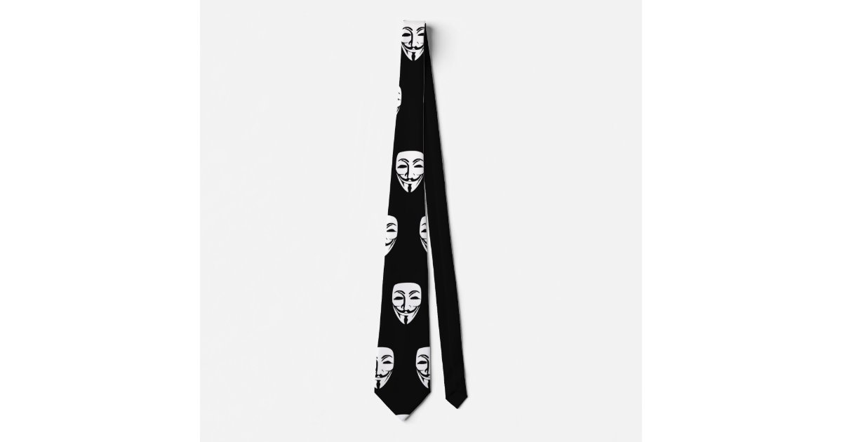 Anonymous face party tie | Zazzle
