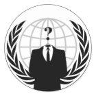 Anonymous Flag Round Stickers | Zazzle