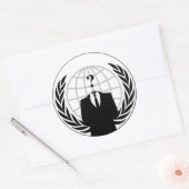 Anonymous Flag Round Stickers | Zazzle
