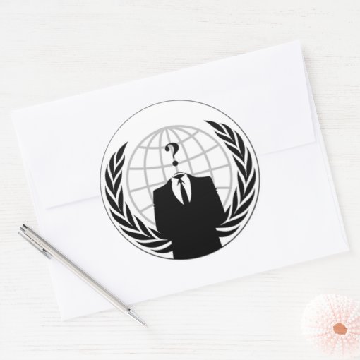 Anonymous Flag Round Stickers | Zazzle
