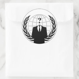 Anonymous Flag Round Stickers | Zazzle