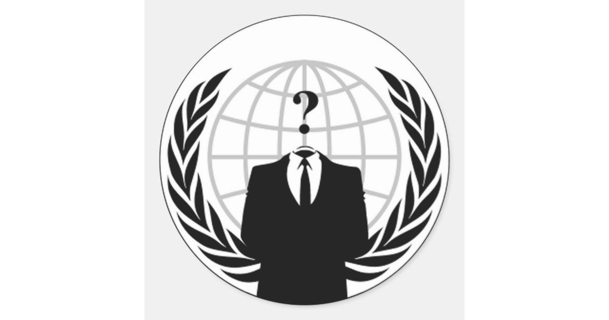 Anonymous Flag Round Stickers | Zazzle.com