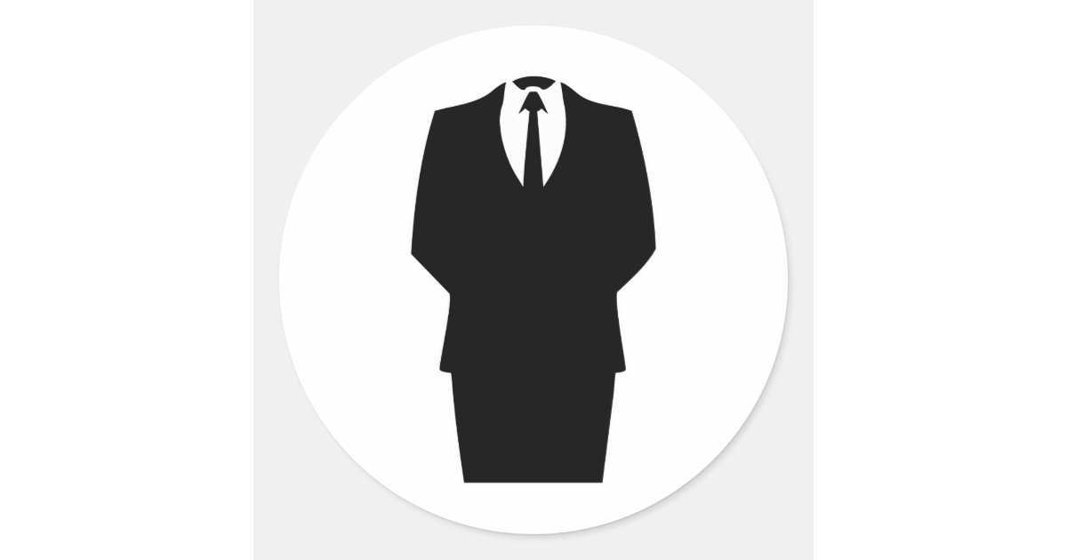 anonymous icon internet 4chan SA Classic Round Sticker | Zazzle