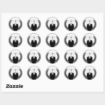 Anonymous International Logo Classic Round Sticker | Zazzle
