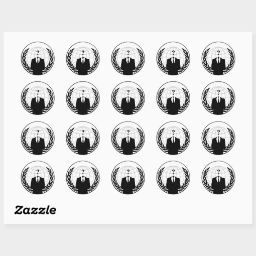 Anonymous International Logo Classic Round Sticker | Zazzle