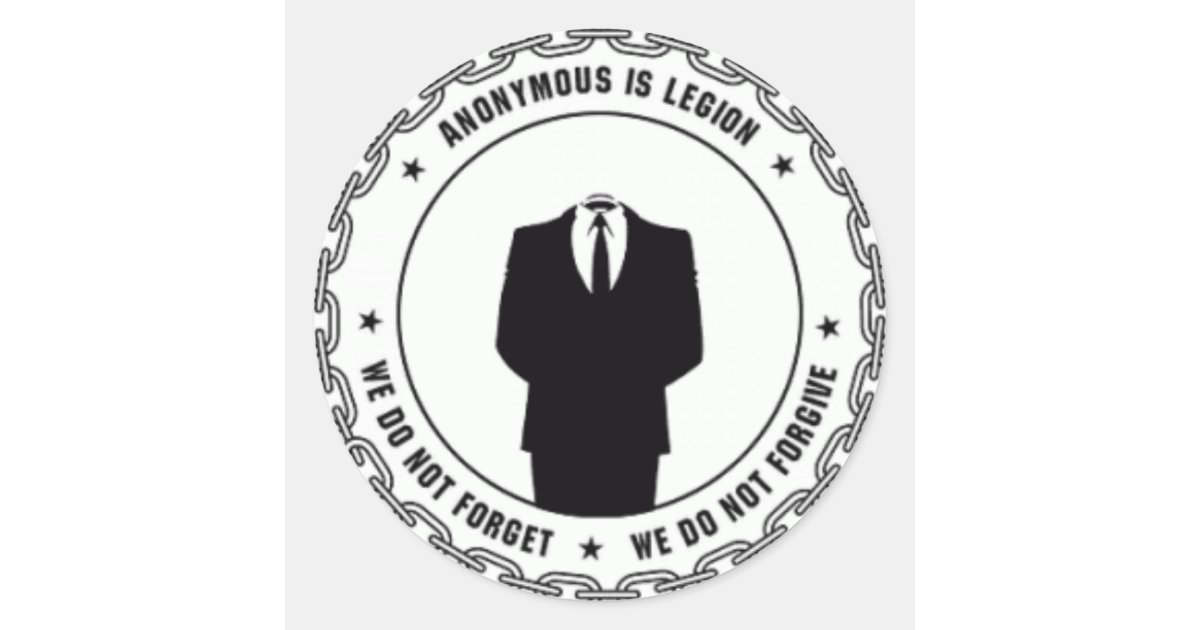anonymous logo classic round sticker | Zazzle.com