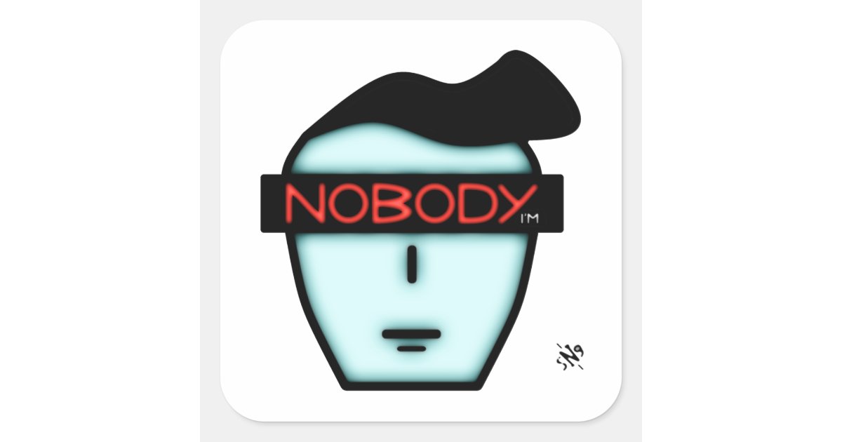 Anonymous nobody's face v1 square sticker | Zazzle