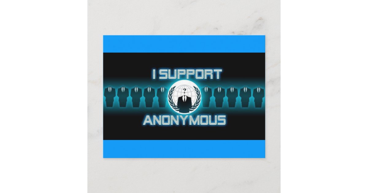 ANONYMOUS POSTCARD | Zazzle