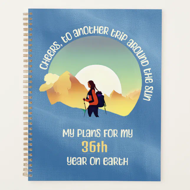 Another trip around the sun birthday planner | Zazzle