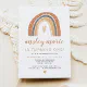 ANSLEY | Boho Burnt Orange Rust Rainbow Birthday Invitation | Zazzle
