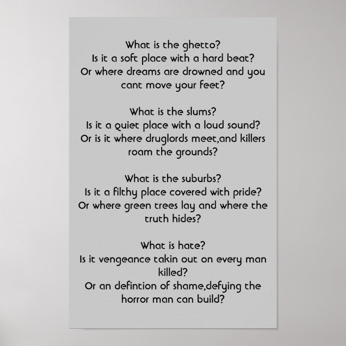 Answer Me Poster | Zazzle.com